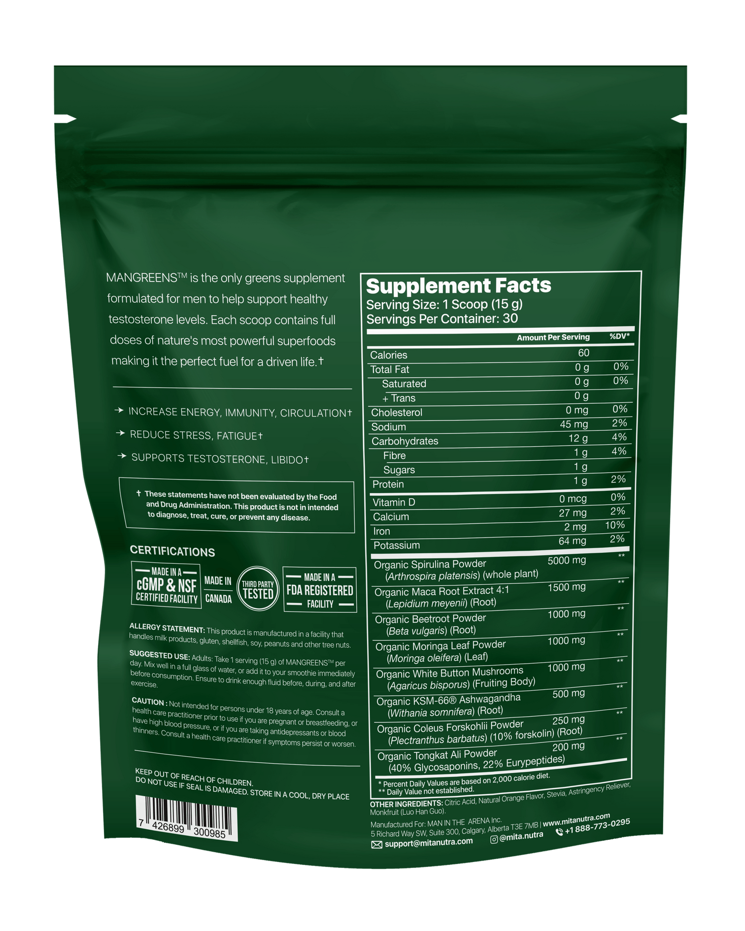 Man Greens Official Site | the Only Superfood Supplement for Men – MITA Nutra